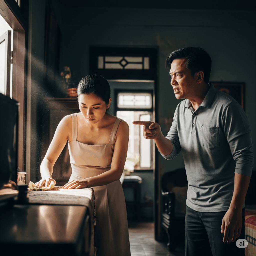 Thấy vợ lương 200 triệu 1 tháng, còn Huy có 50 triệu 1 tháng, anh tìm cớ để đ-u-ổi vợ về nhà ...